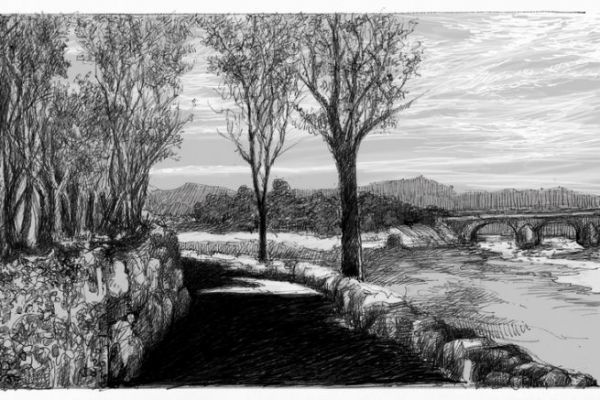 Le Lignon à Tence en Haute-Loire, un pêcheur et sa rivière favorite