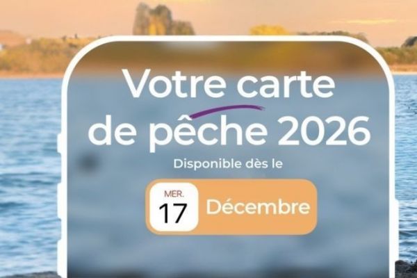 Cartes de pêche 2026 : disponible à partir du 17 décembre 2025
